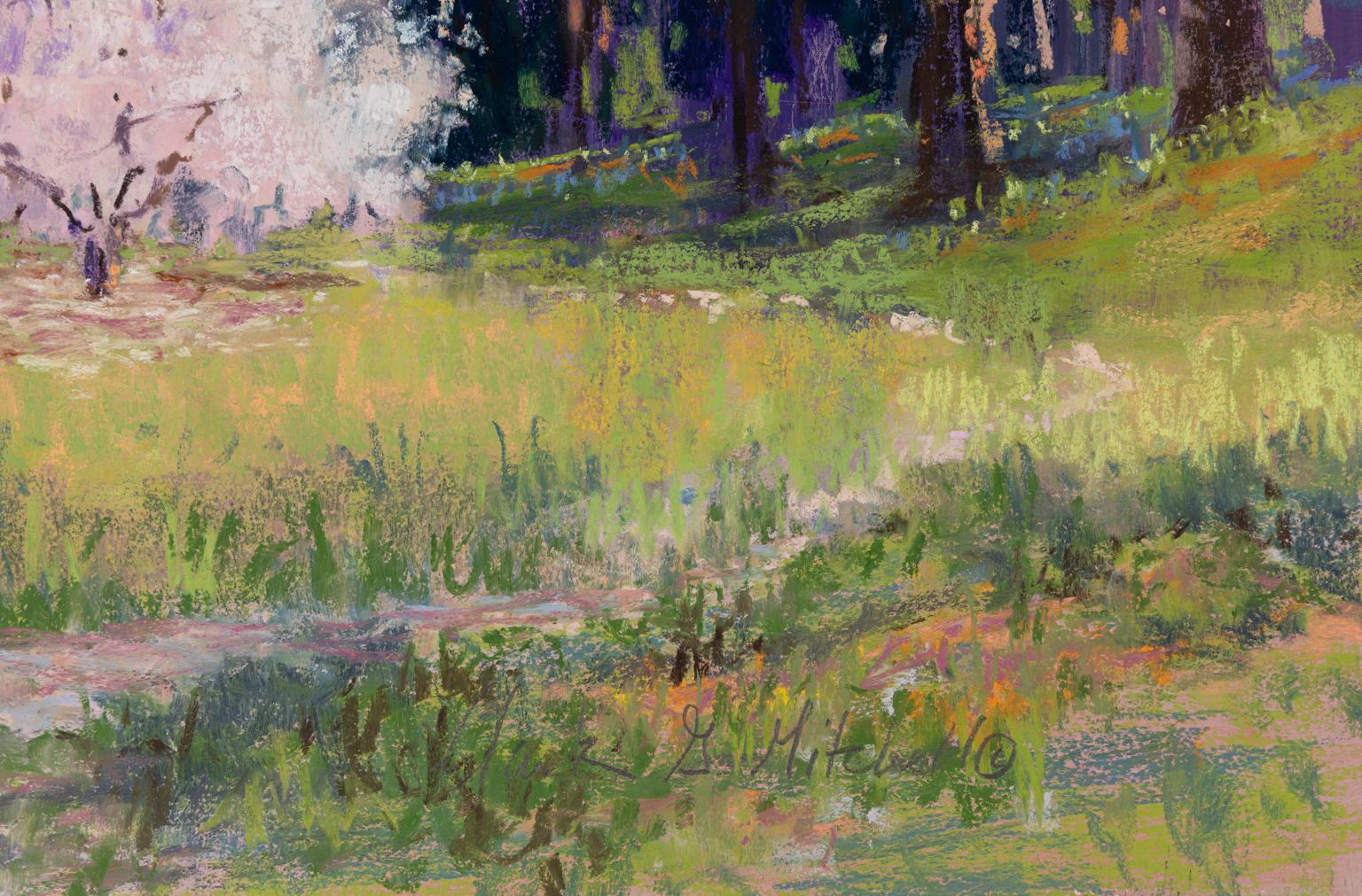 Clark Mitchell - Cherry Parade - Large Pastel Landscape Painting of ...