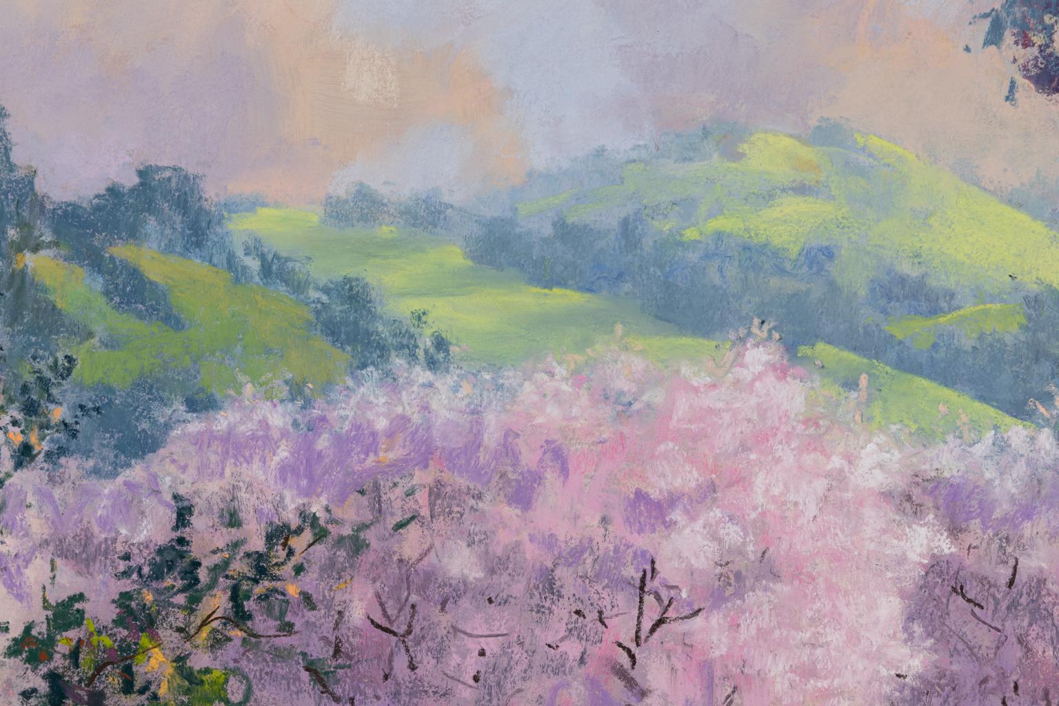 Clark Mitchell - Cherry Parade - Large Pastel Landscape Painting of ...