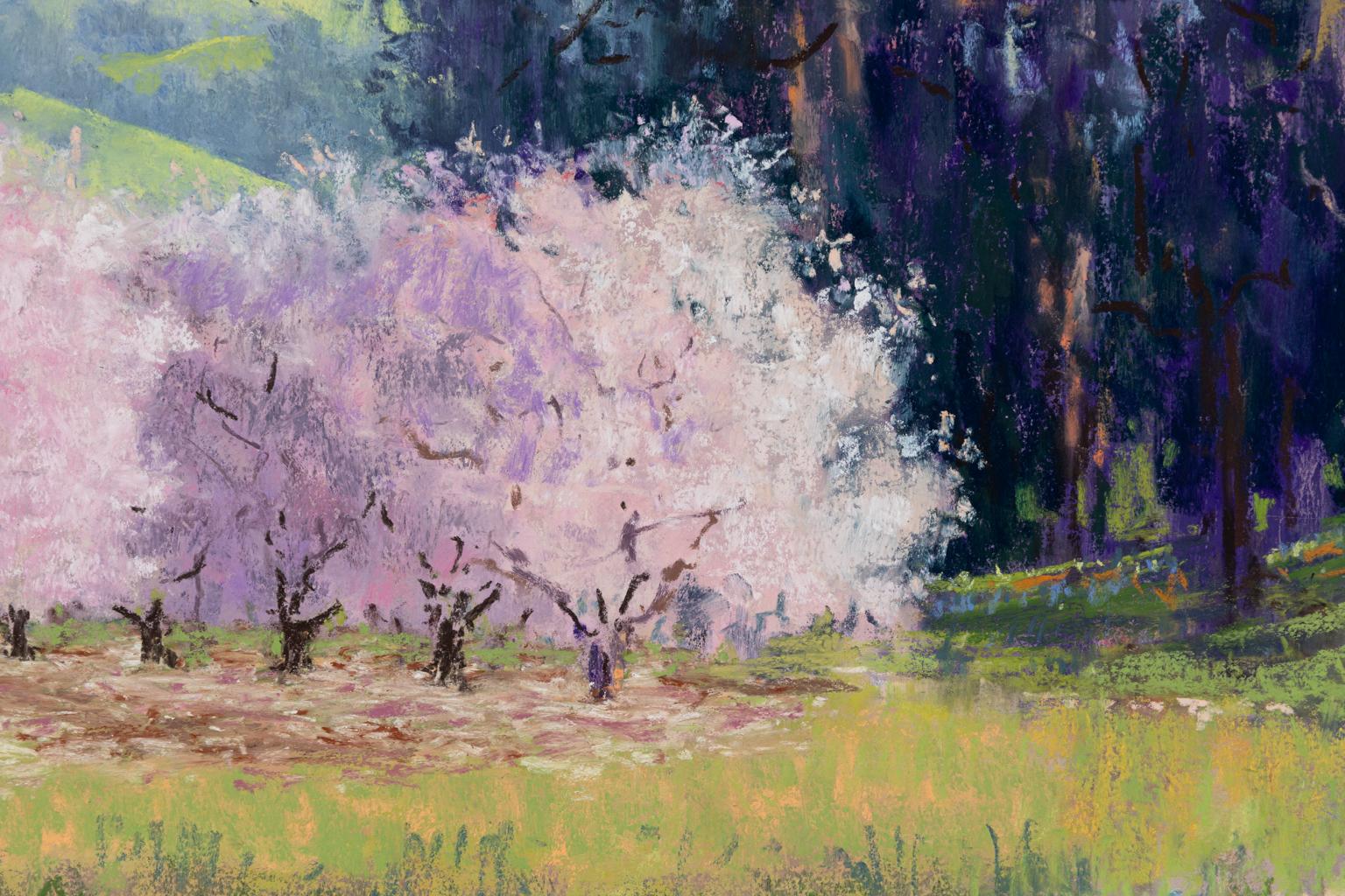 Clark Mitchell - Cherry Parade - Large Pastel Landscape Painting of ...