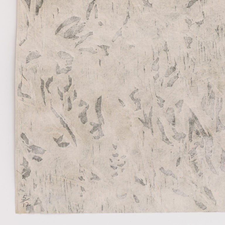 Hannah Skoonberg - Running Grass - Linocut Print of Overgrown Grass in ...