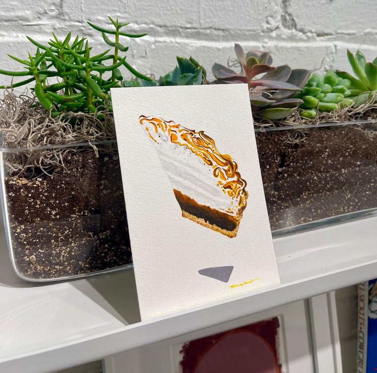 Nancy Lamb - Small Contemporary Watercolour Chocolate Sweet Pie ideal ...