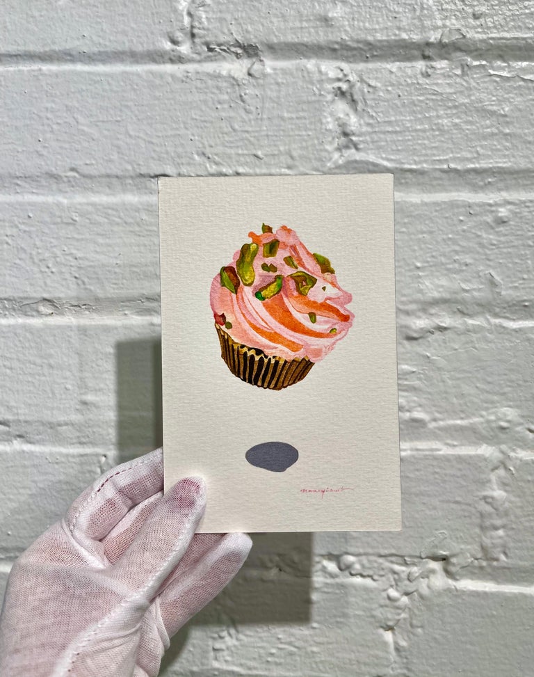 Nancy Lamb - Small Contemporary Sweet Watercolour of Pink Strawberry ...