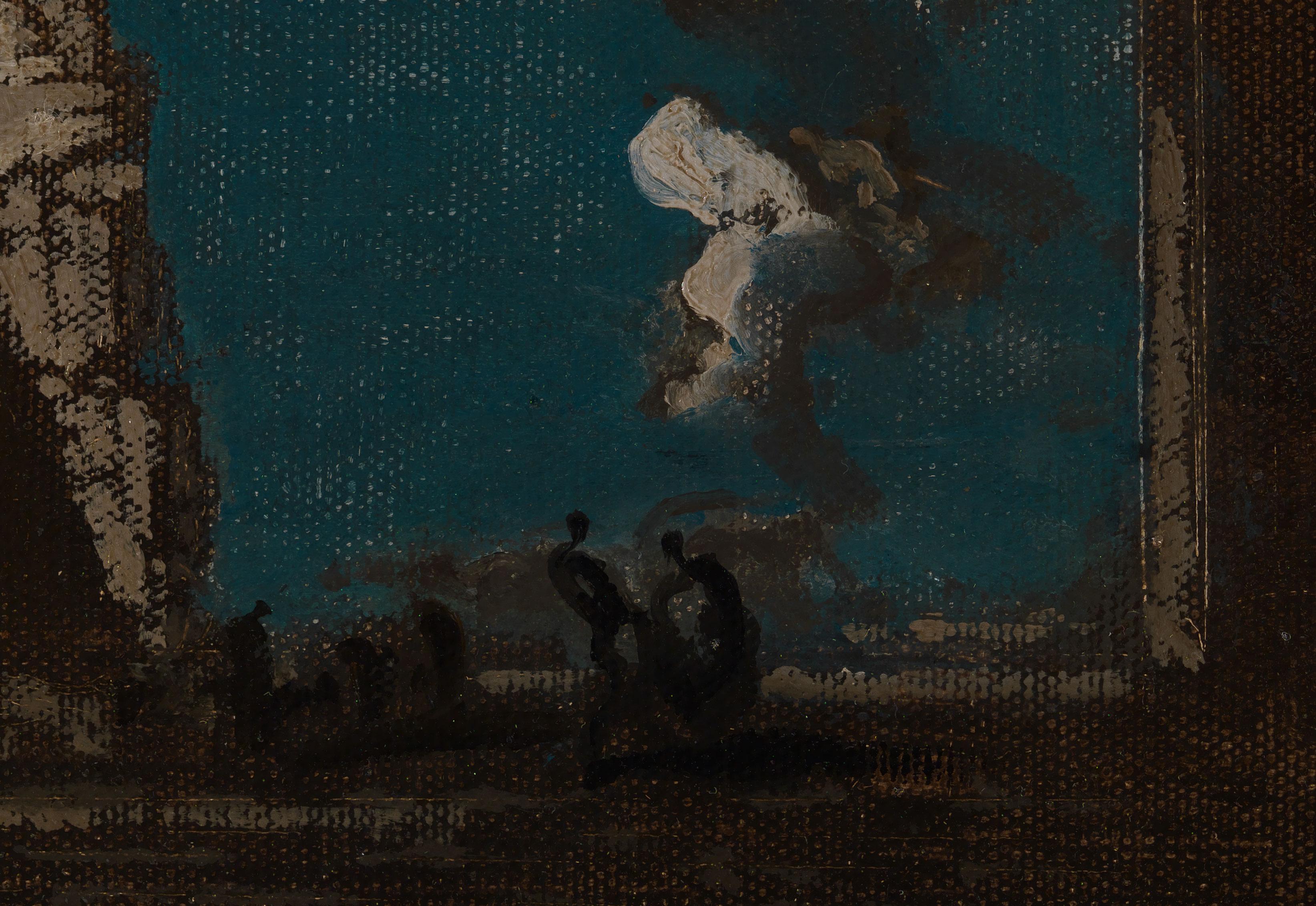 James Pryde - 20th century oil depicting an Architectural Fantasy with ...