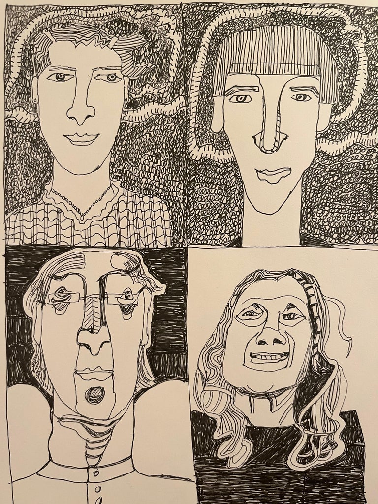 Linda Sibio - Lying in Person, rapidograph, portraiture, drawing For ...