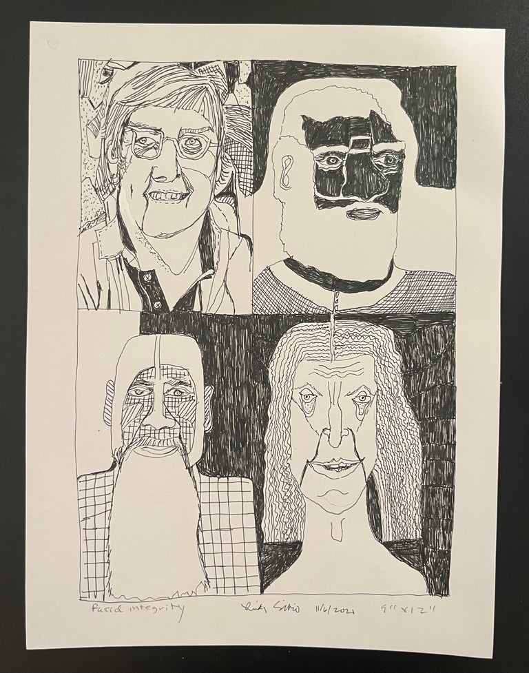 Linda Sibio - Fixed Integrity, drawing, rapidograph, portraiture For ...