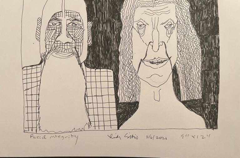 Linda Sibio - Fixed Integrity, drawing, rapidograph, portraiture For ...