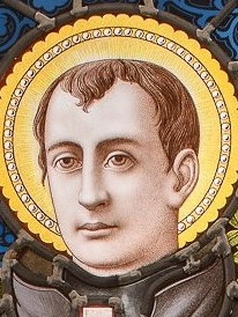 Unknown - Neo-Gothic Stained Glass Window with St. John Berchmans. For ...