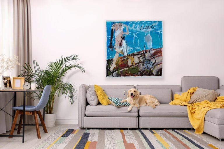 Zean Zack - First day in Anapa, 107x107cm For Sale at 1stDibs