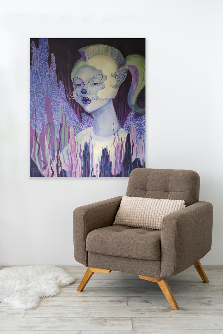 Anastasiya Akulova - Angel lurking in the tall grass, 120x100cm For ...
