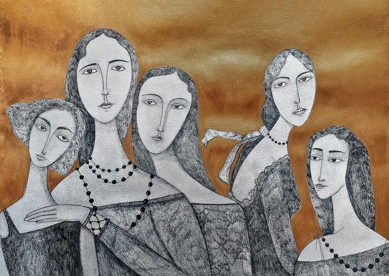 Irina Yakovleva - Petites amies En vente sur 1stDibs