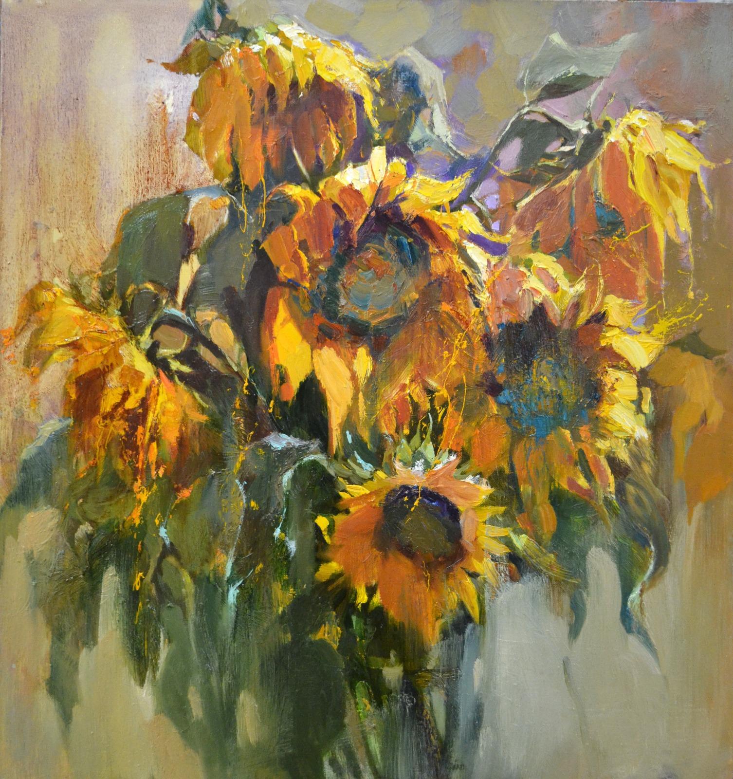 Elena Alikina - Sunflowers For Sale at 1stDibs