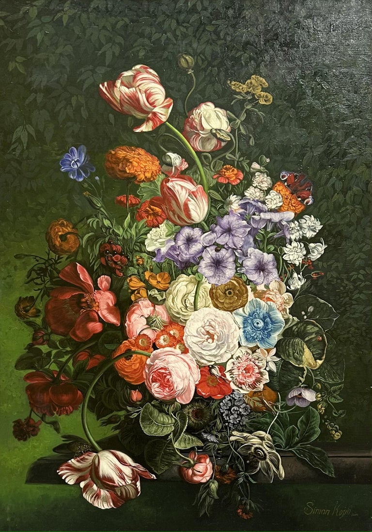 Simon Kozhin - Flowers, 86x60cm For Sale at 1stDibs