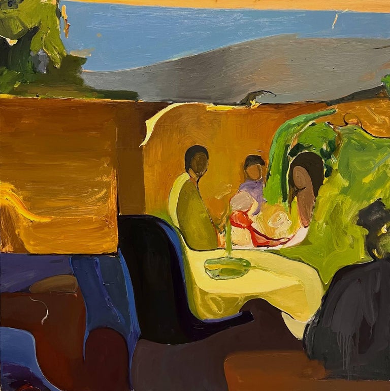 Johnny Plata - Evening, 90x90cm For Sale at 1stDibs