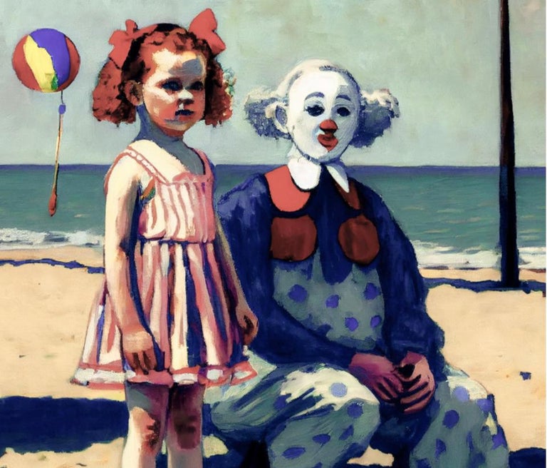 Konstantin Sapronov - Meeting with dad, 80x90cm For Sale at 1stDibs