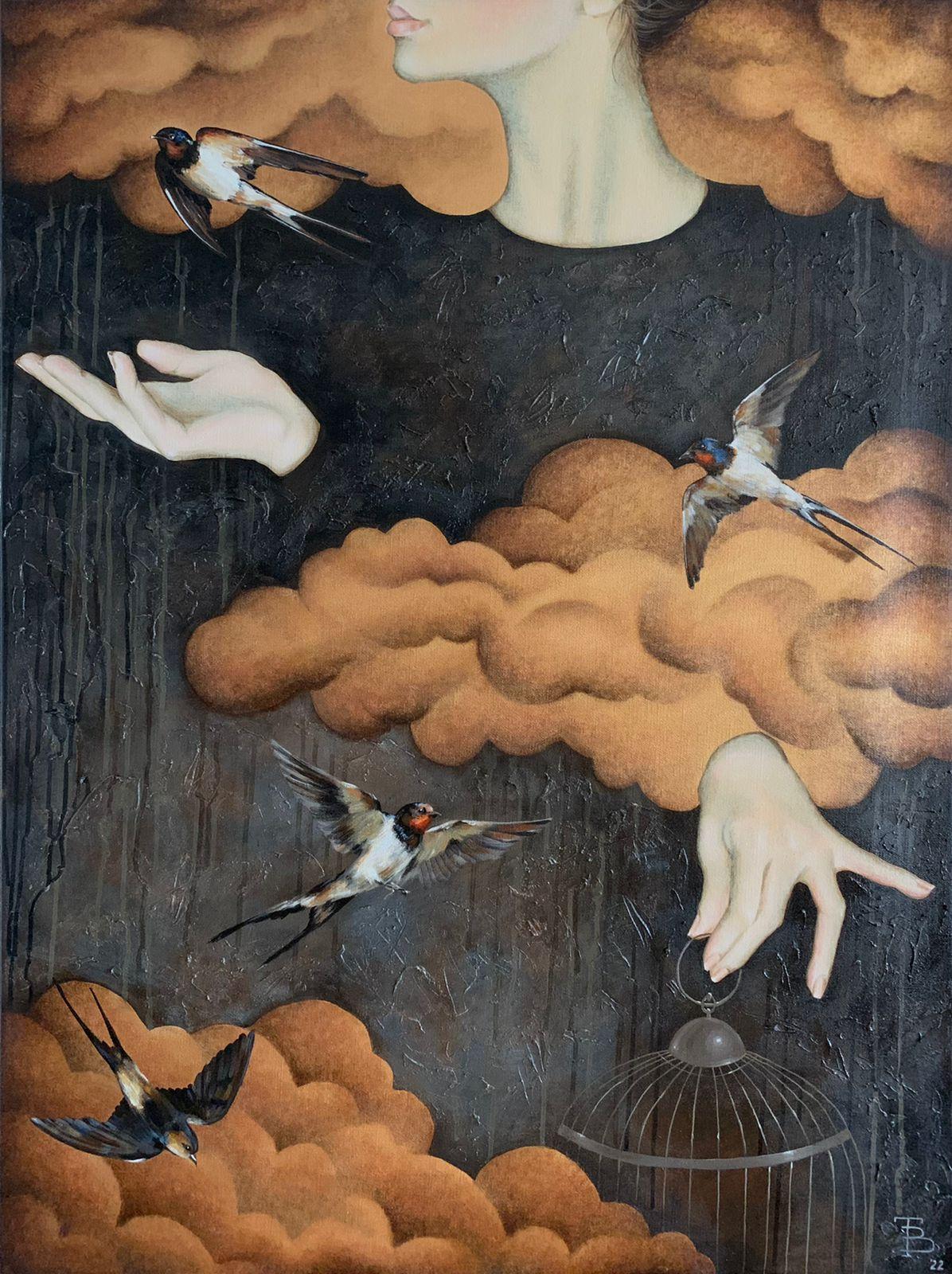 Rajeswar Rao Figurative Paintings - 5 For Sale at 1stDibs