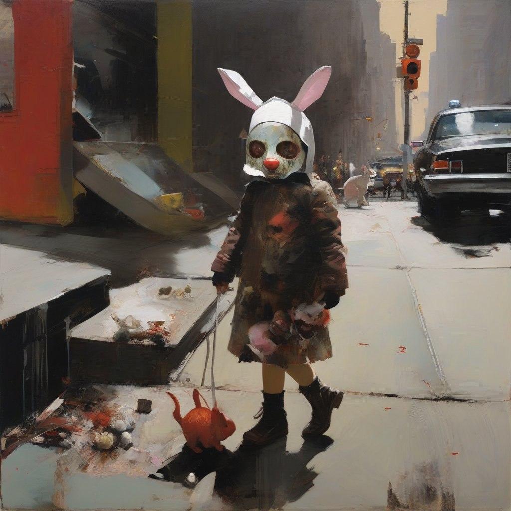 Peter Simakov - zombie children, 90x90cm, print on canvas For Sale at ...