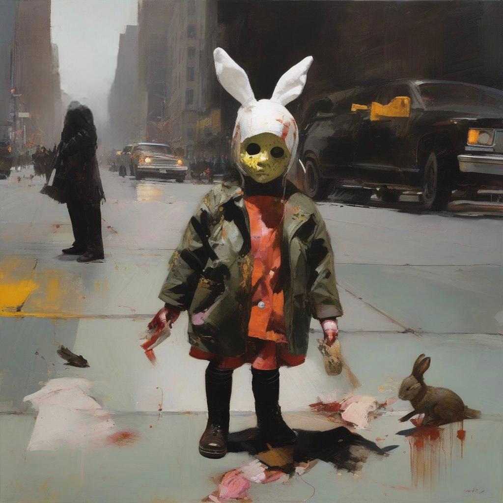 Peter Simakov - zombie children, 90x90cm, print on canvas For Sale at ...