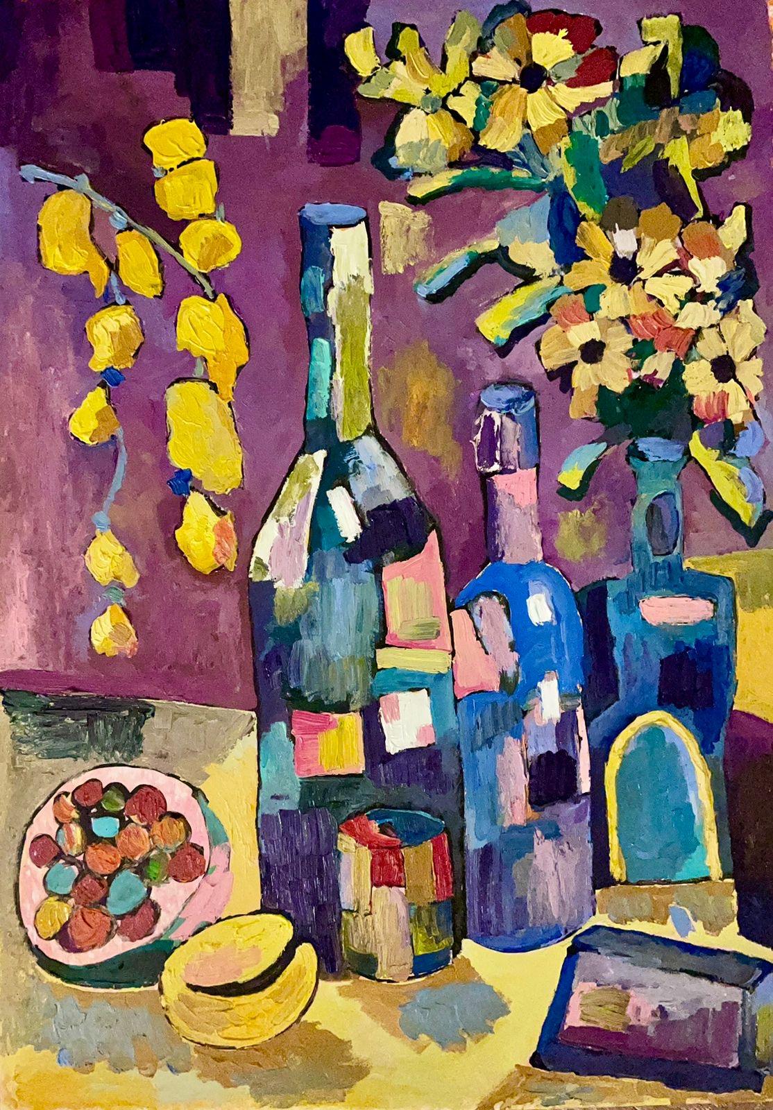 Tanya Brodskaya - "Brandy in the sunset ", paper/oil, 70x50 cm. For ...