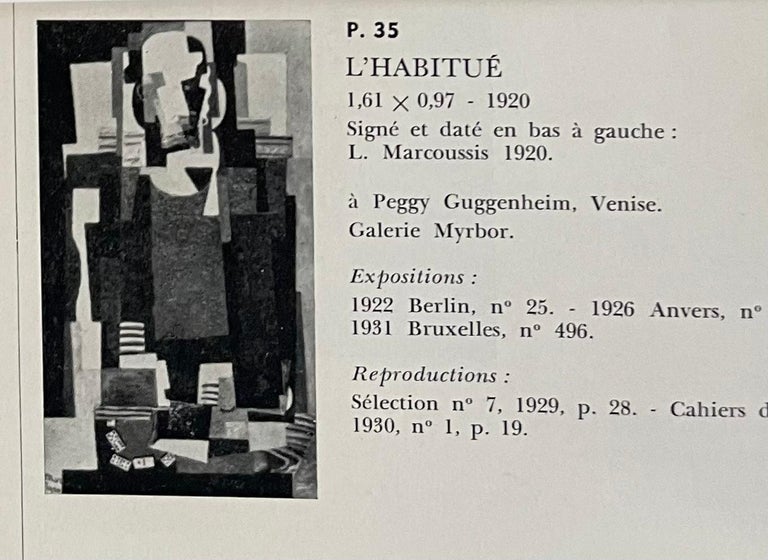 Louis MARCOUSSIS . CUBIST Assemblage ." Guillaume Apollinaire " (1914 ...
