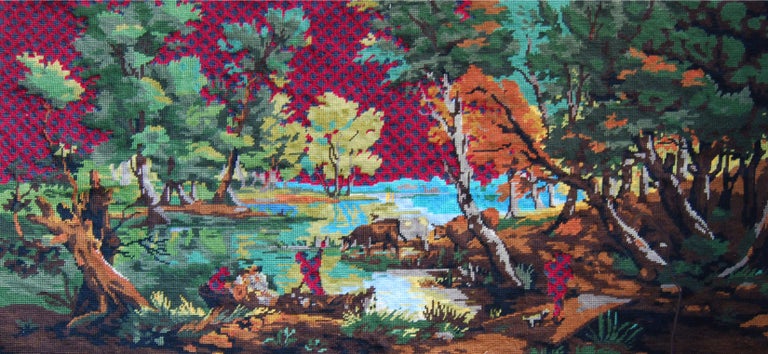 Matt Smith - Matt Smith, d'après Gainsborough, textile retravaillé avec ...