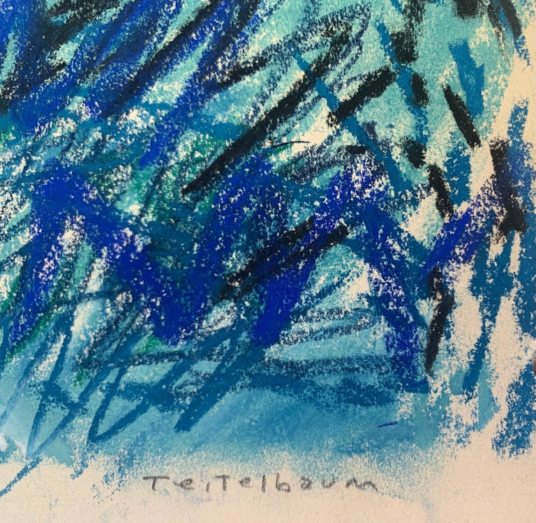Edith Isaac-Rose - "Pastel Landscape in Blues" Mid Century ...