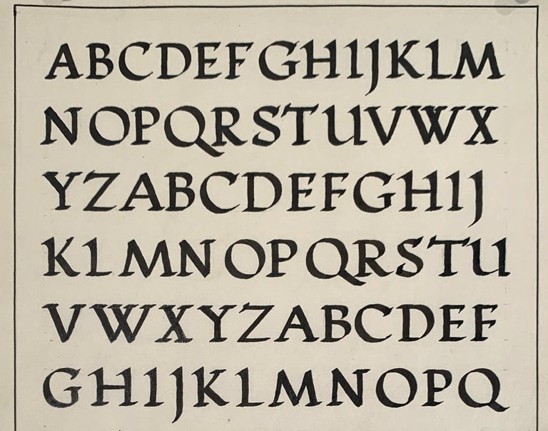 R.L. Timmins - "1948 Lettering Font" Ink Lettering Drawing For Sale at ...