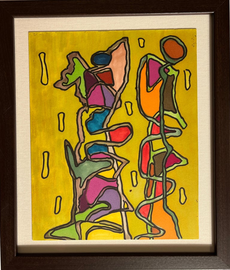 John Peters - 1980s "Mustard DNA" Abstract Marker Drawing NYC Artist ...