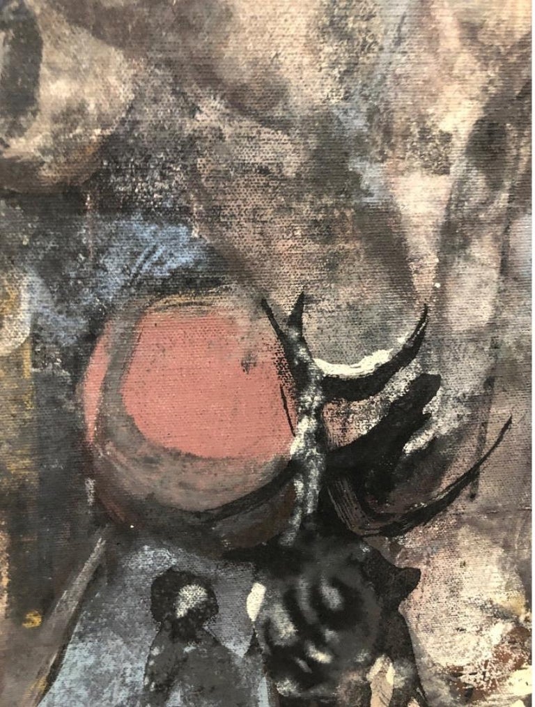 George Jay Rogers - 1950s "Blue Bubbles" Mid Century Abstract Oil ...