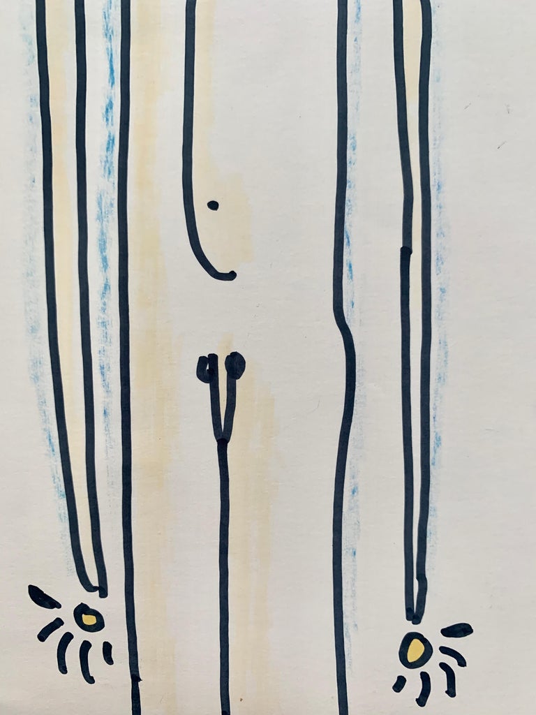 Jack Hooper - "Red Line Through" American Modernist Original Drawing at ...