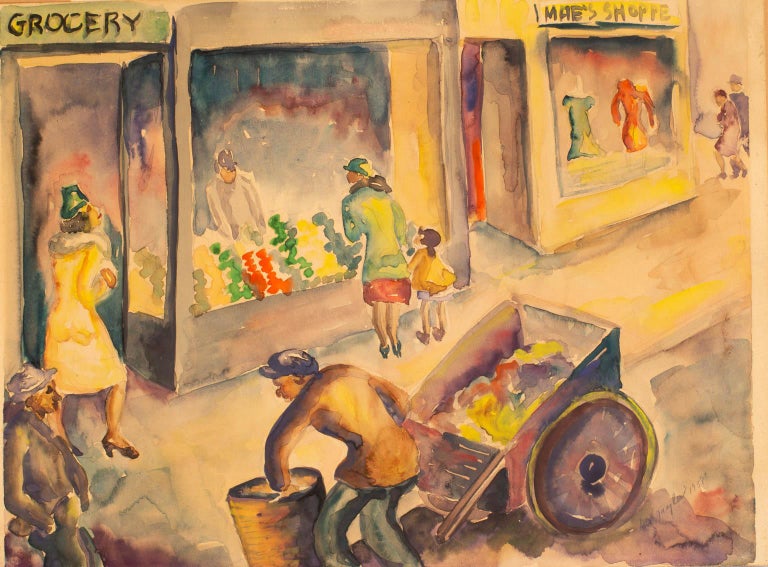 Dr. Margaret Taylor-Burroughs - Market Scene For Sale at 1stDibs