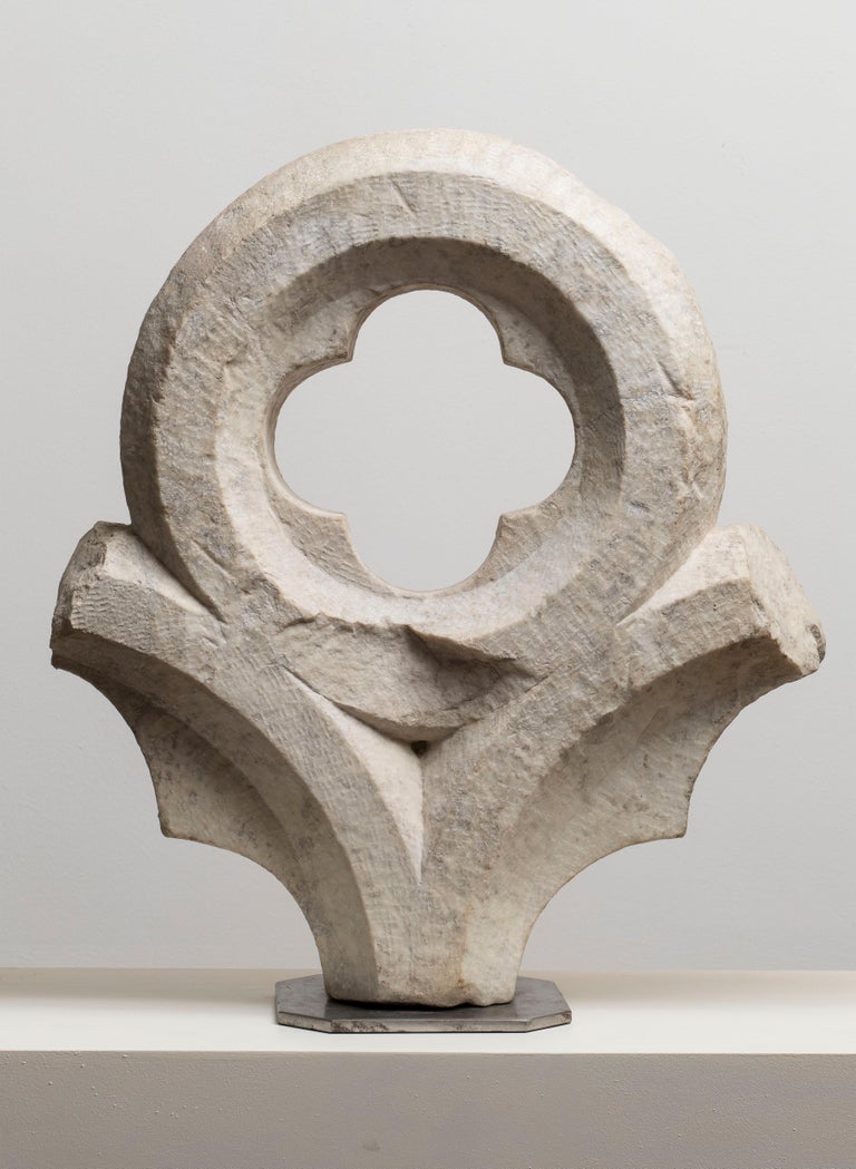 Unknown - ANTIQUE ITALIAN WINDOW MULLION FRAGMENT (BIFORA), 14TH ...