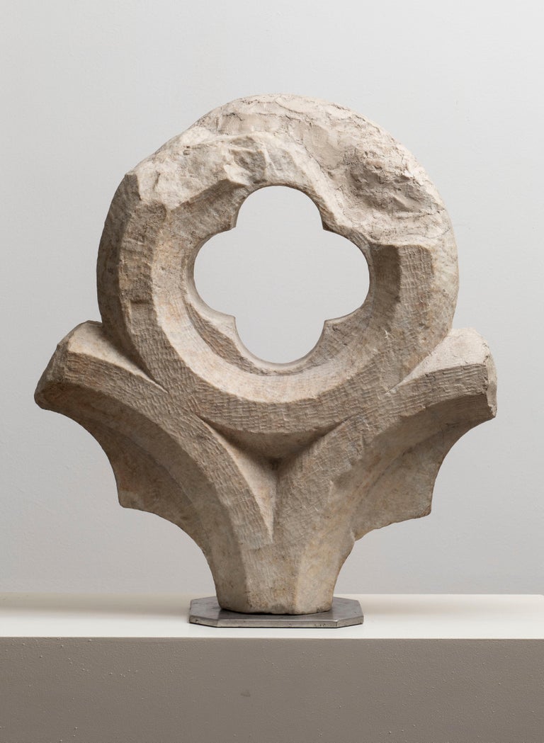 Unknown - ANTIQUE ITALIAN WINDOW MULLION FRAGMENT (BIFORA), 14TH ...