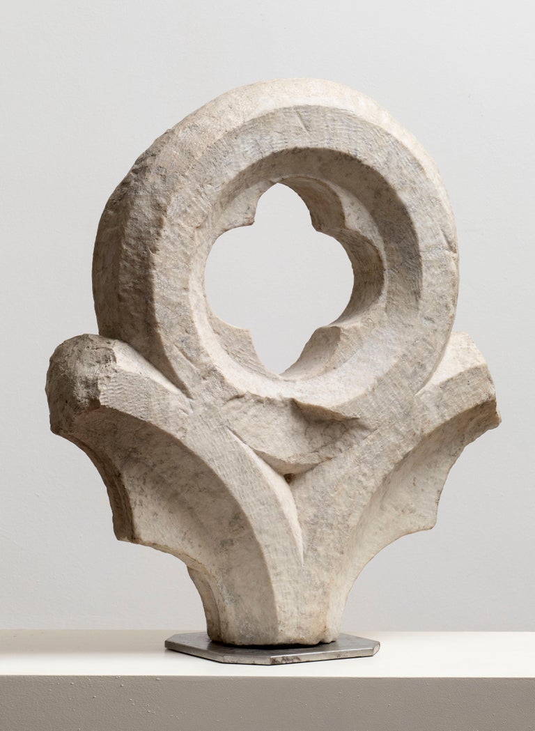 Unknown - ANTIQUE ITALIAN WINDOW MULLION FRAGMENT (BIFORA), 14TH ...