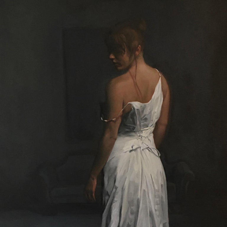 Patrick McGannon - ''Hallway'' - figurative painting - American Realism - Raphael For Sale at ...