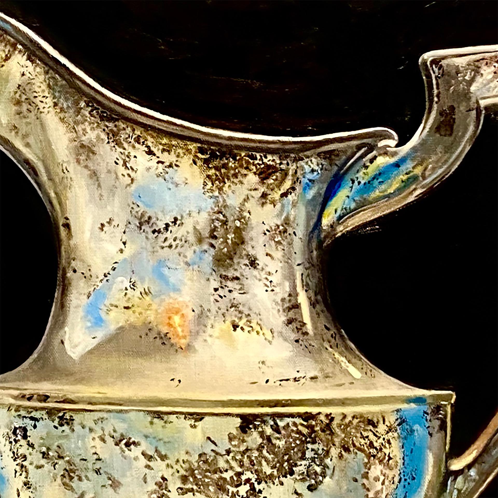 Jim Wise - "Holy Week" - Surrealist floral still life - silver pitcher ...