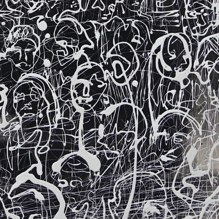 Amanda Joy Brown - "Thread" - black and white - abstract figurative ...