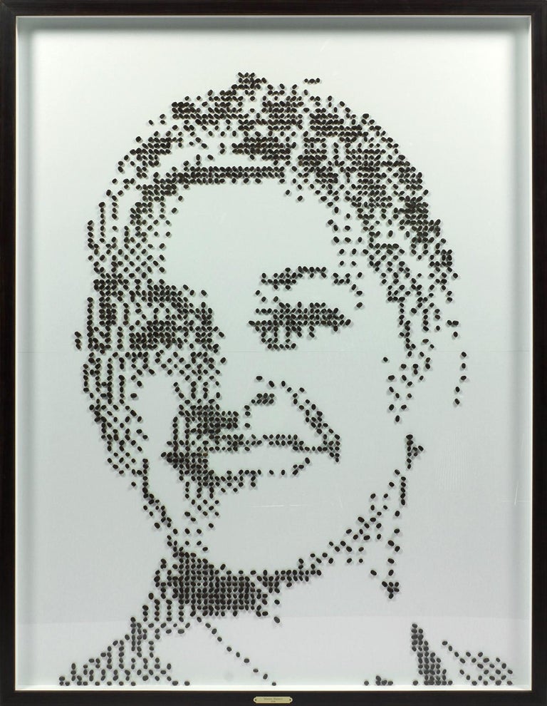 Mateo Blanco - Ellen portrait of Ellen DeGeneres made from coffee beans ...