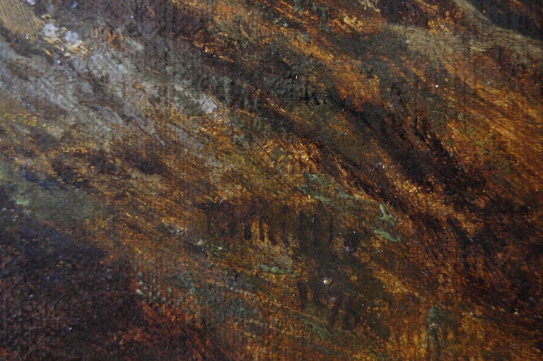 Thomas Whittle - 19th Century landscape oil painting of fisherman by a ...