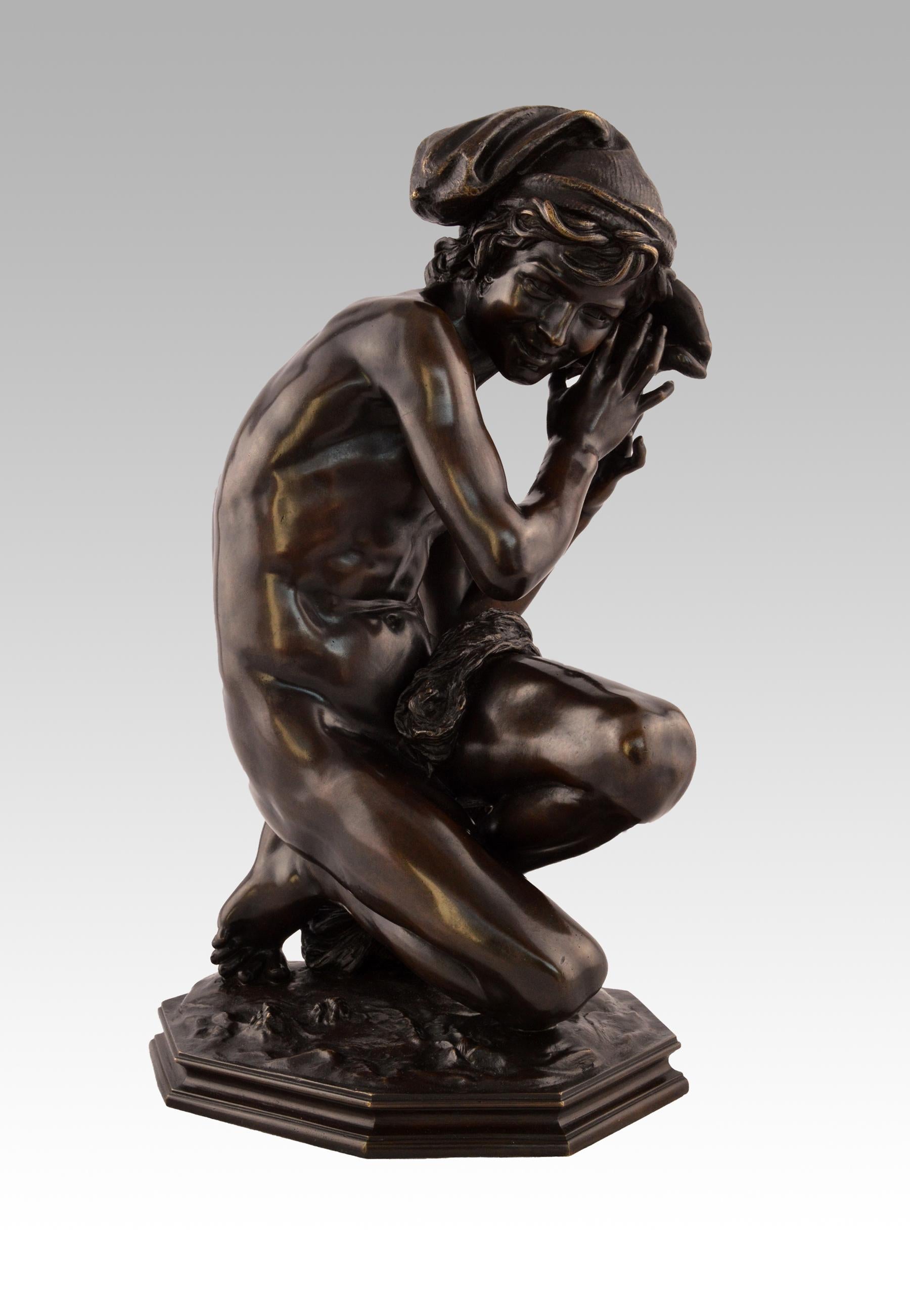 Louis Auguste Moreau - 19th Century bronze sculpture of David For Sale ...