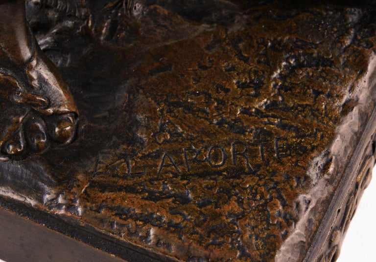 Emile Laporte - 19th Century bronze sculpture of the poet Tyrtee ...