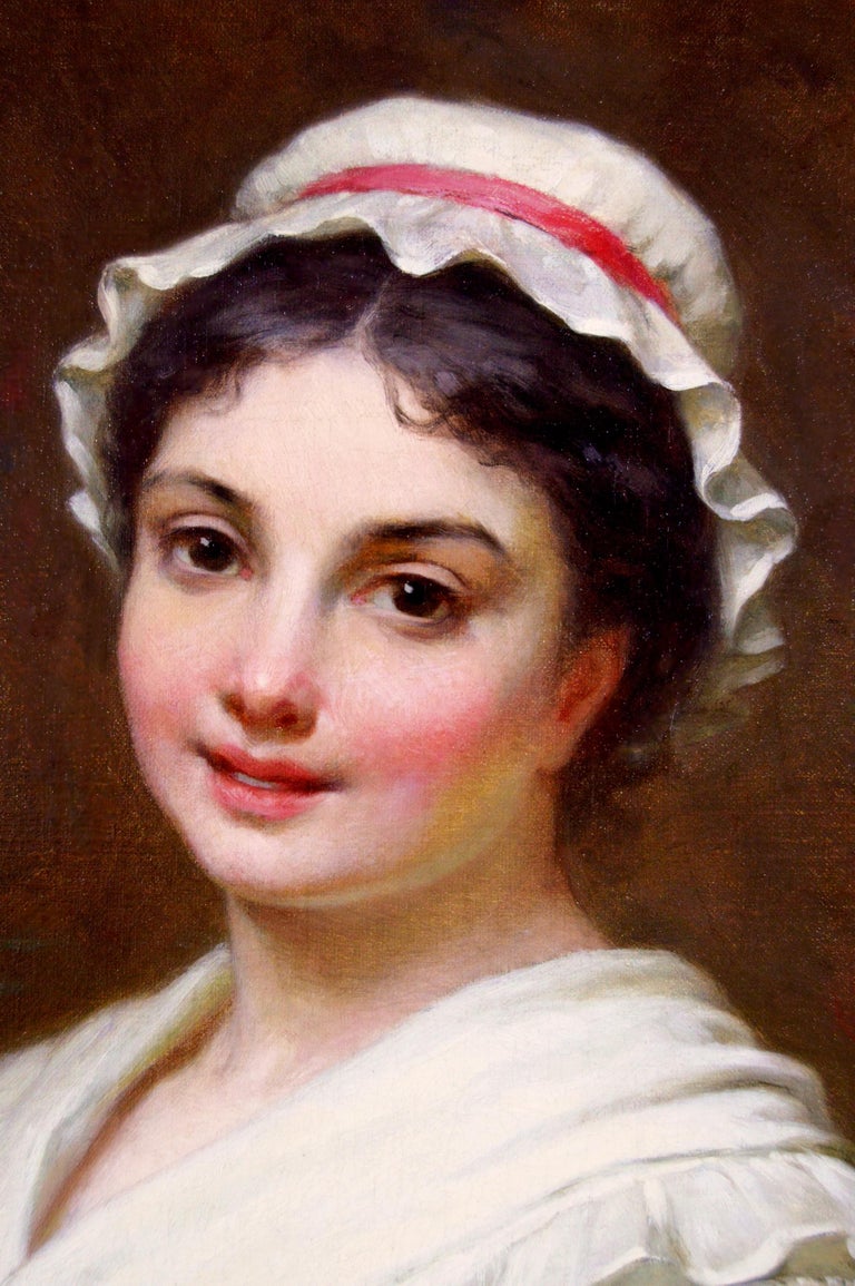 Pierre-Louis Bouchard - 19th Century genre oil painting of a young ...