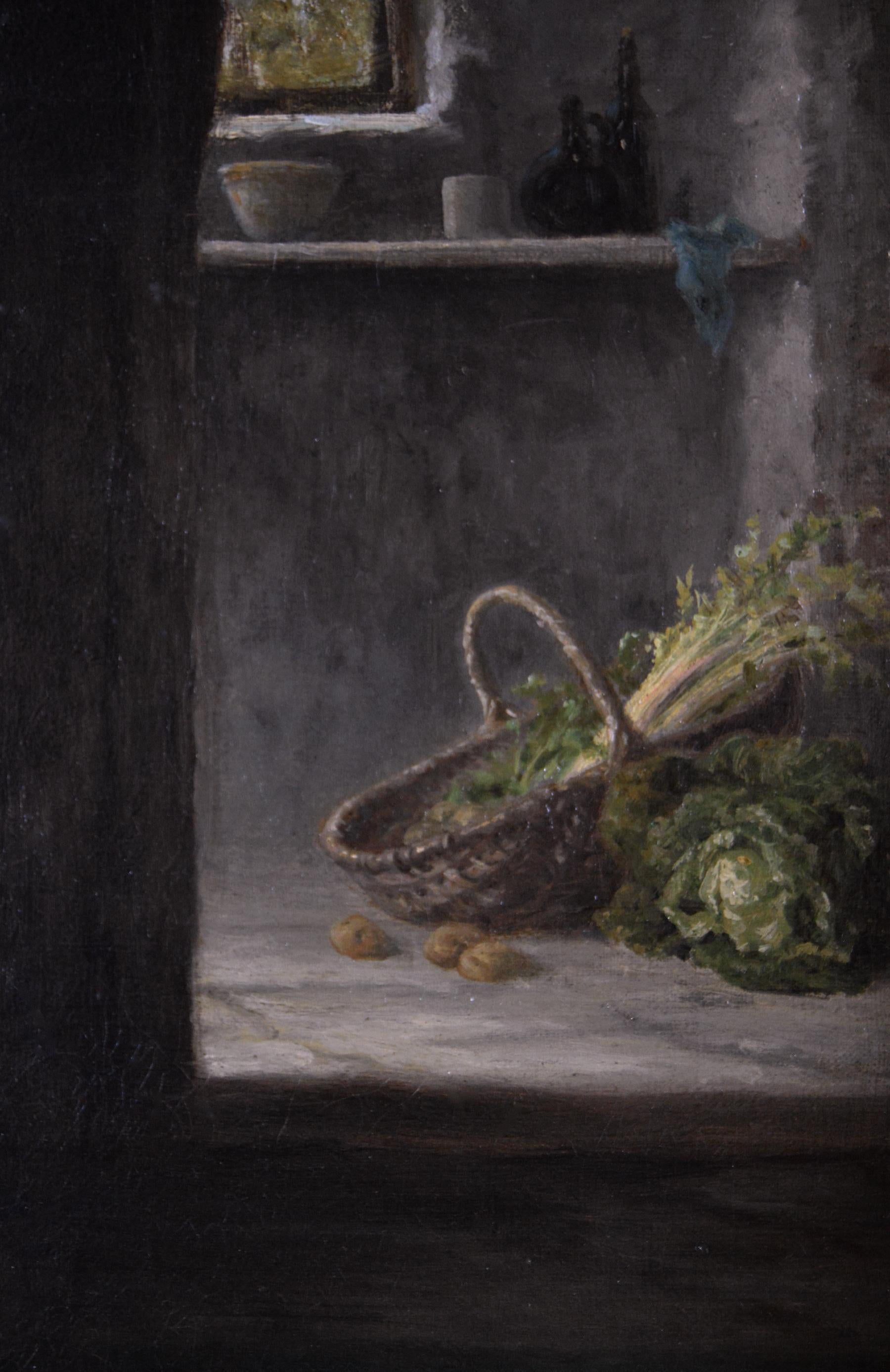 George Augustus Holmes - 19th Century genre oil painting of a young ...