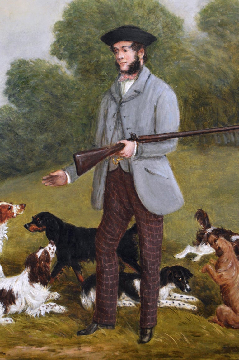 James Loder of Bath - 19th Century sporting dog oil painting of a ...