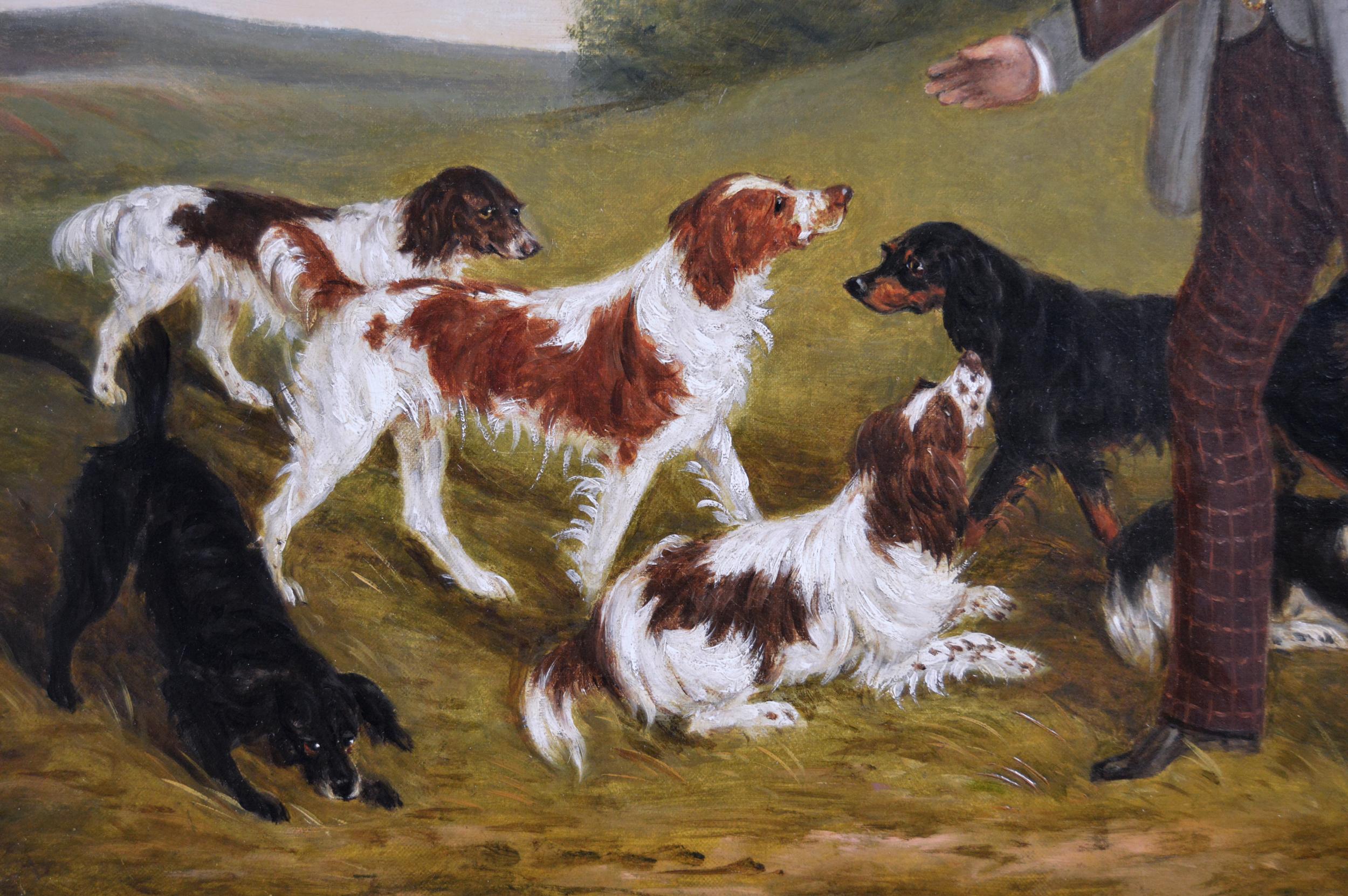 James Loder of Bath - 19th Century sporting dog oil painting of a ...