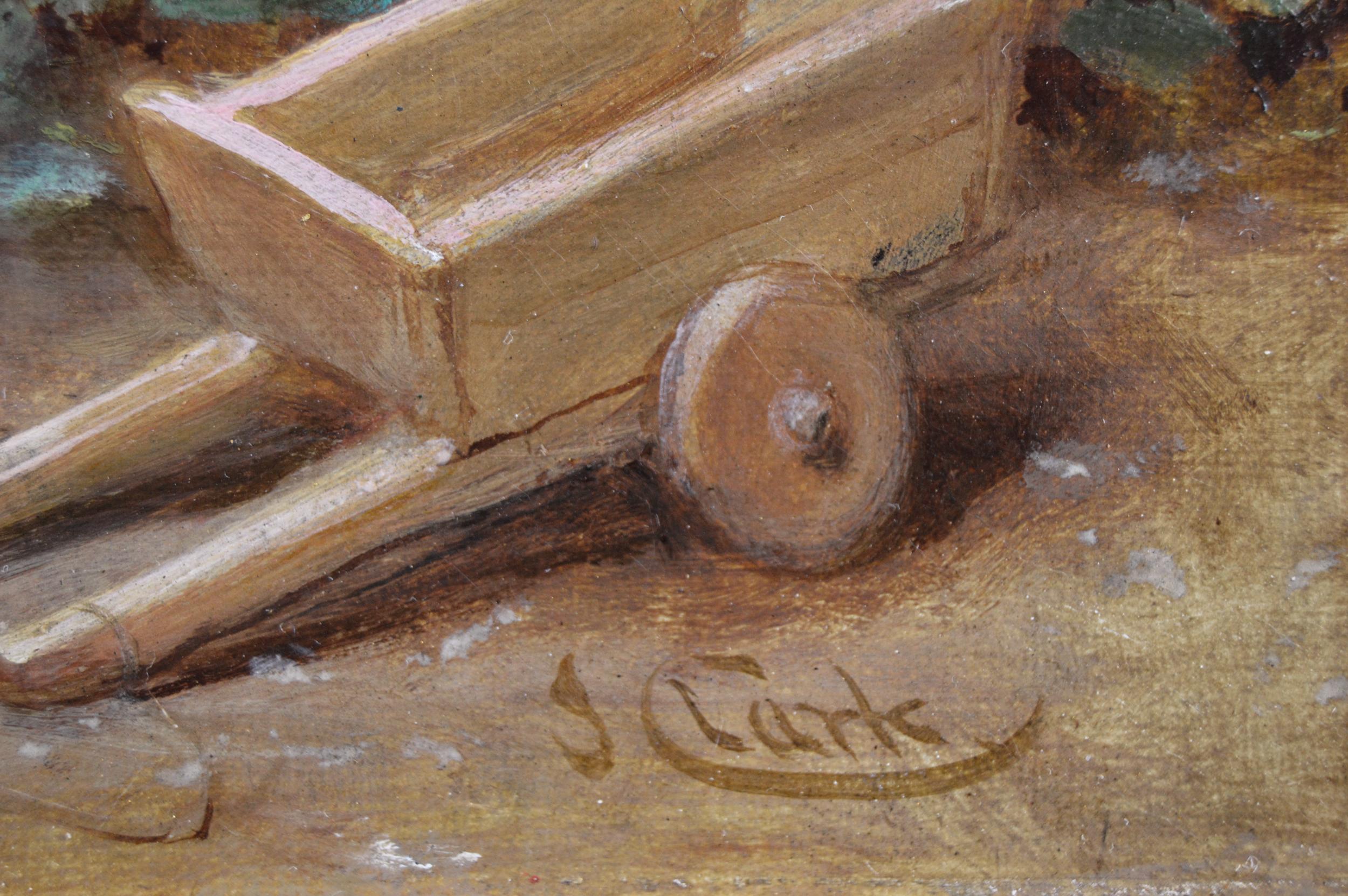 Joseph Clark - 19th Century genre oil painting of three children and a ...