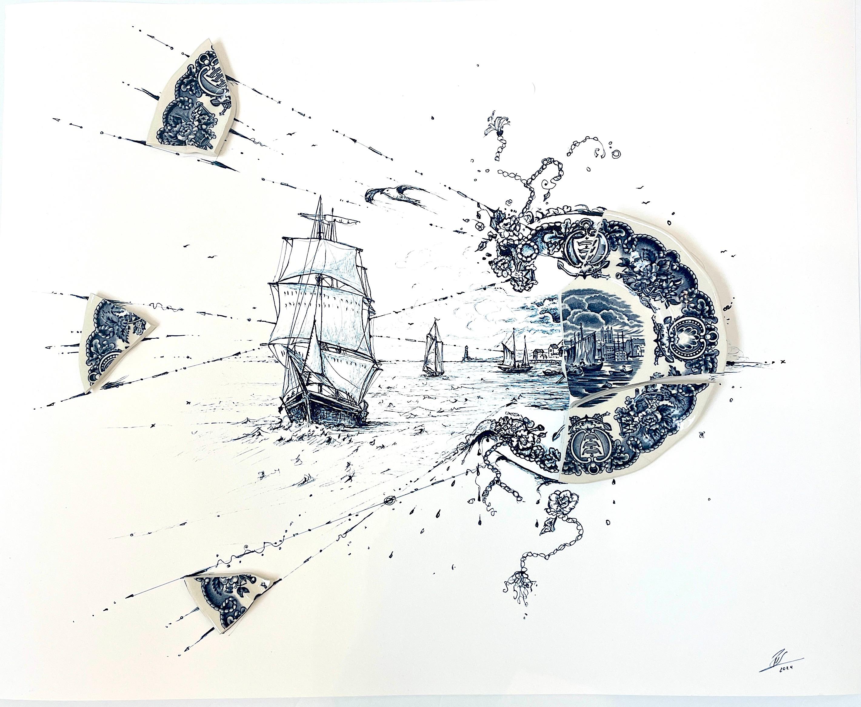 Robert Strati - Sailing Ships Leaving Port For Sale at 1stDibs