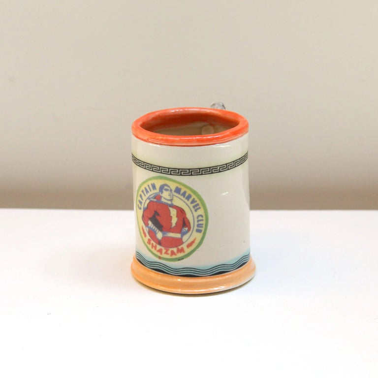 Ron Carlson - Ceramic Pop Art Captain Marvel Mug For Sale at 1stDibs