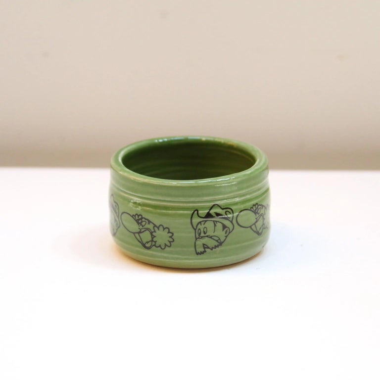 Ron Carlson - Ceramic Pop Art Small Green Lidded Container For Sale at ...