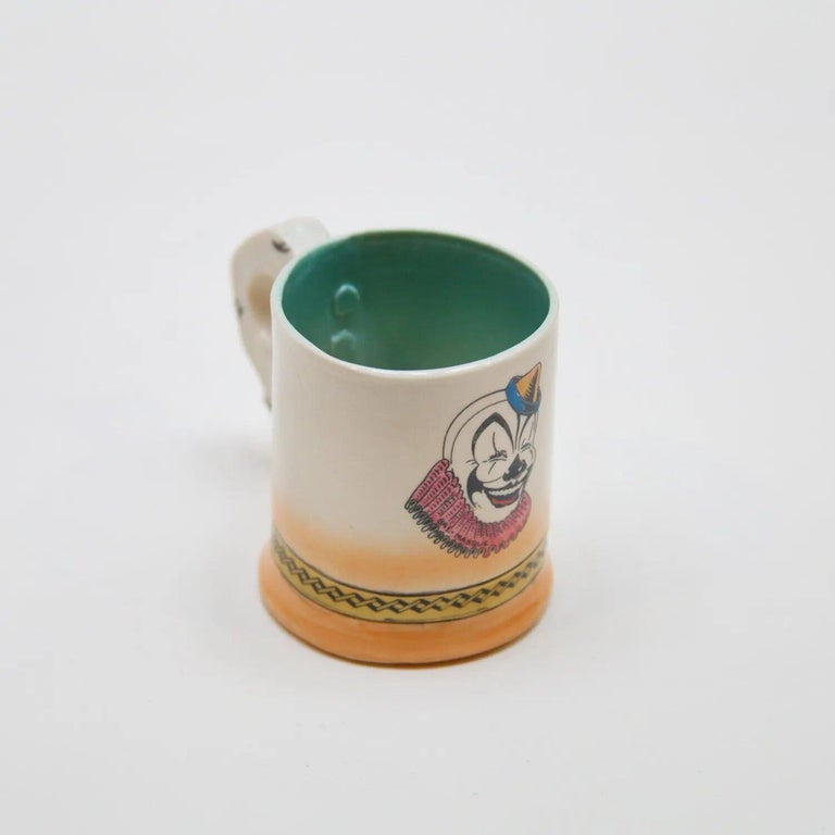 Ron Carlson - Ceramic Pop Art Clown Face Espresso Cup For Sale at 1stDibs