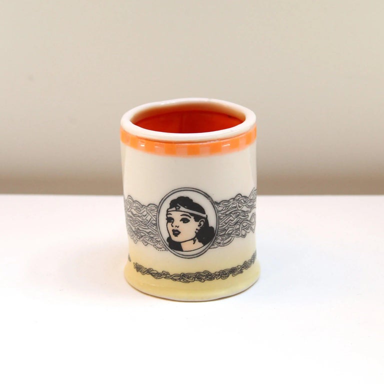 Ron Carlson - Ceramic Pop Culture Wonder Woman Mug For Sale at 1stDibs